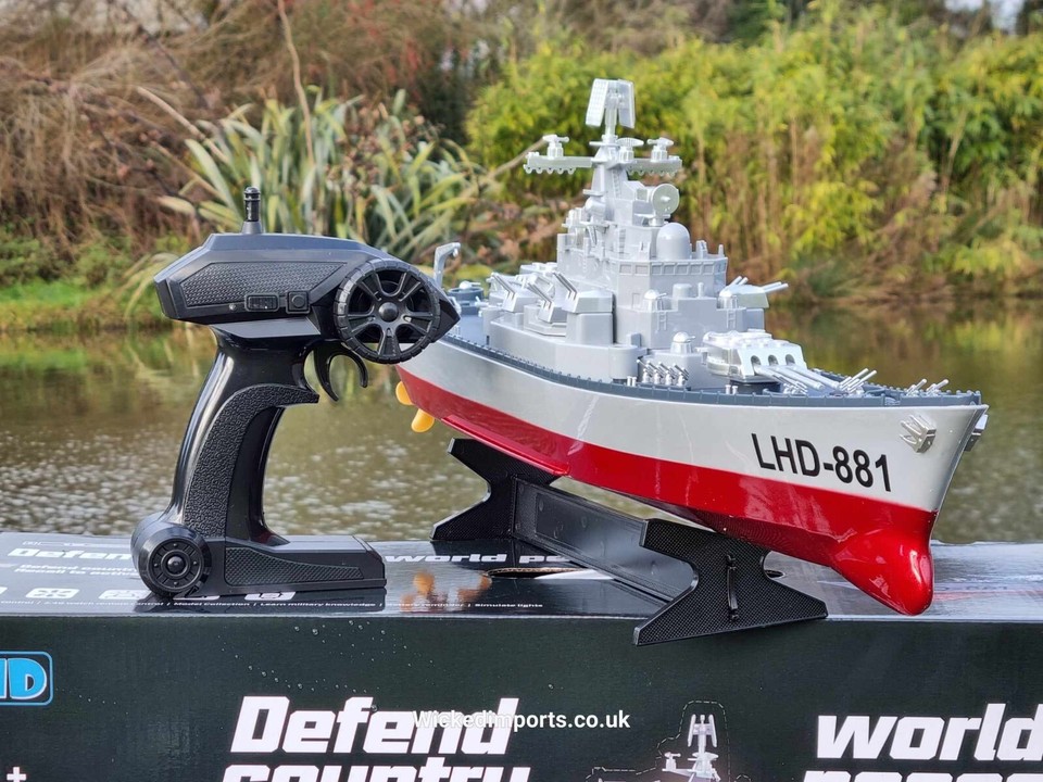 RC Navy Destroyer Remote Control Boat - 24-Inch Military Toy Ship UK ...