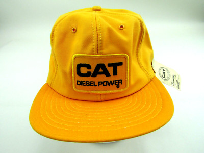 VTG CAT Diesel Power Hat Adjustable Snapback Caterpillar Yellow Logo ...
