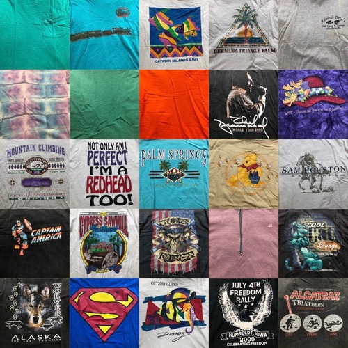Lot of 50 Vintage 90s Random Graphic T-Shirt Men Various Size Wholesale ...