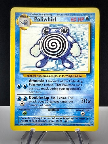 Pokémon TCG Poliwhirl Base Set 38/102 Regular Unlimited Uncommon | eBay