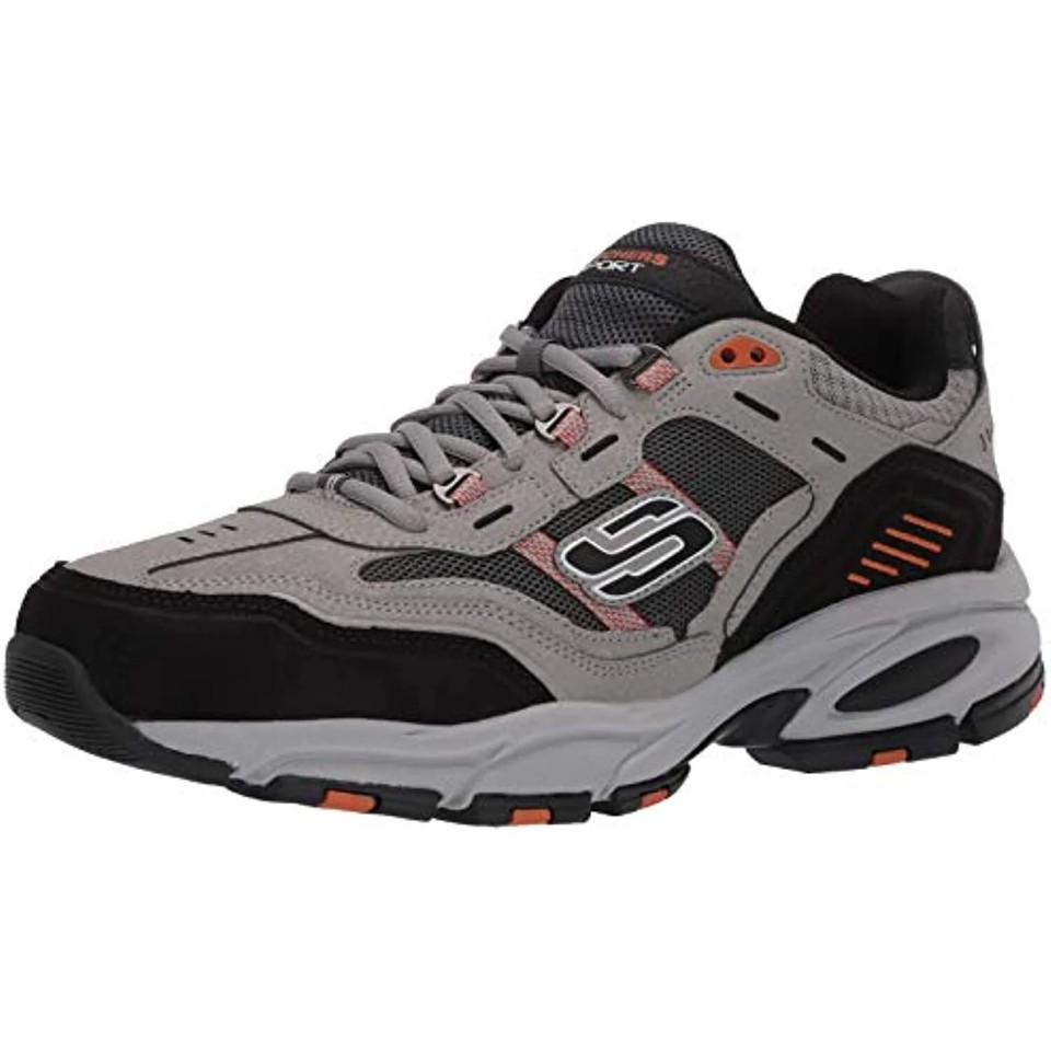 Men's Skechers Vigor 2.0 Nanobet Sneaker Gray/Orange Color Free Ship | eBay