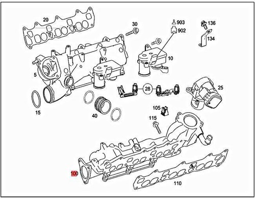 Genuine MERCEDES Charge air distribution 6420908337 | eBay