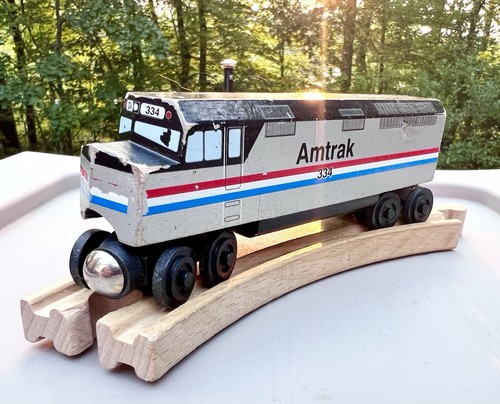 Wooden Amtrak Train GE EMD F40PH 390 6.25 inch Engine Locomotive ...