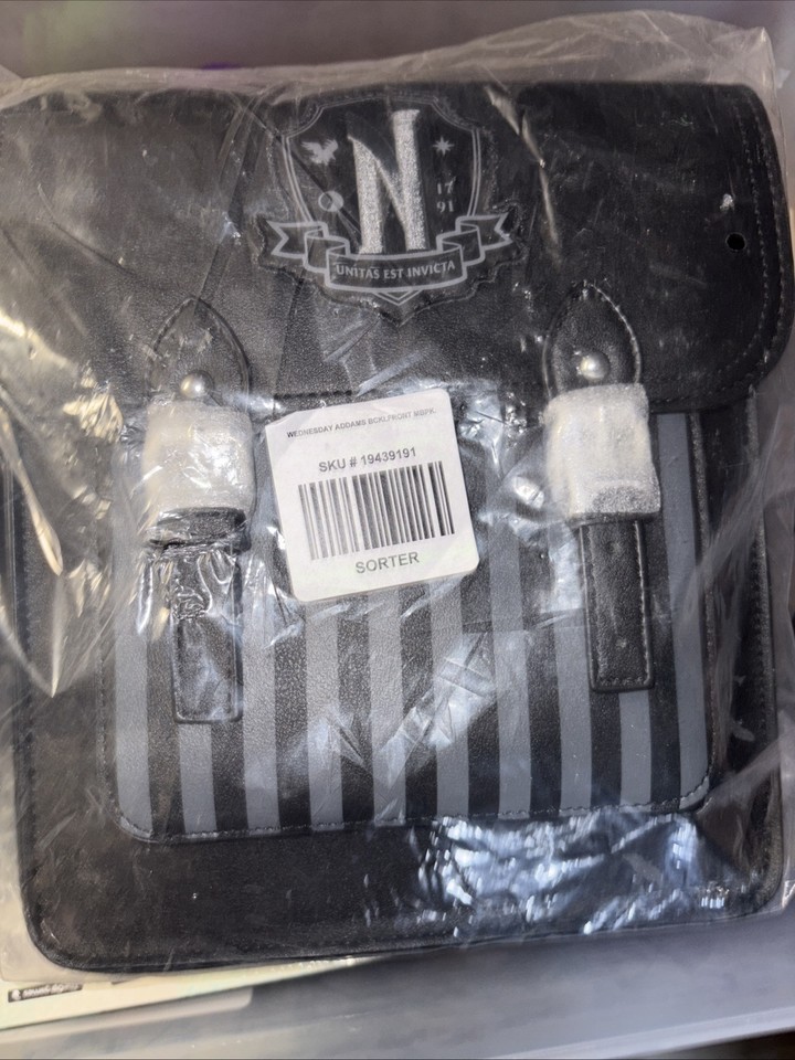 Wednesday Addams Nevermore Academy Mini Backpack Bag Purse The Addams ...