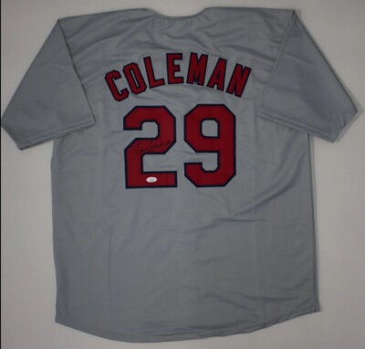 VINCE COLEMAN Signed St. Louis Cardinals Custom XL Jersey (JSA Witness ...