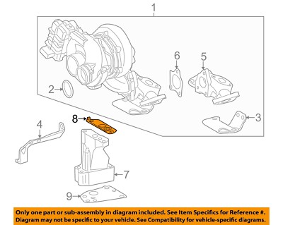 MERCEDES OEM 07-20 E320 Engine Turbocharger Components-Support Gasket ...