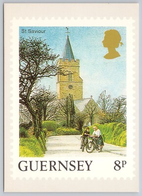 Guernsey Post Office Stamp Card St. Saviour Guernsey 1986 Postcard UNP ...