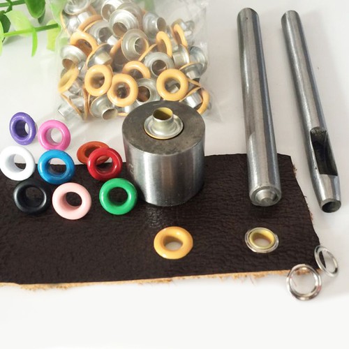 50x 4~10mm Mix Color Eyelet With Washer & 1 kit Setter Tools ...
