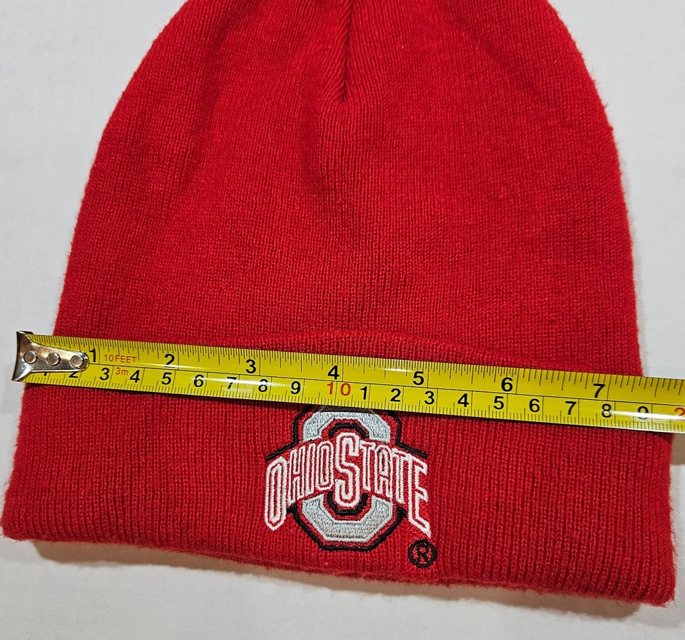 Ohio State University Buckeyes OSU College Winter Knit Red Beanie Cap ...