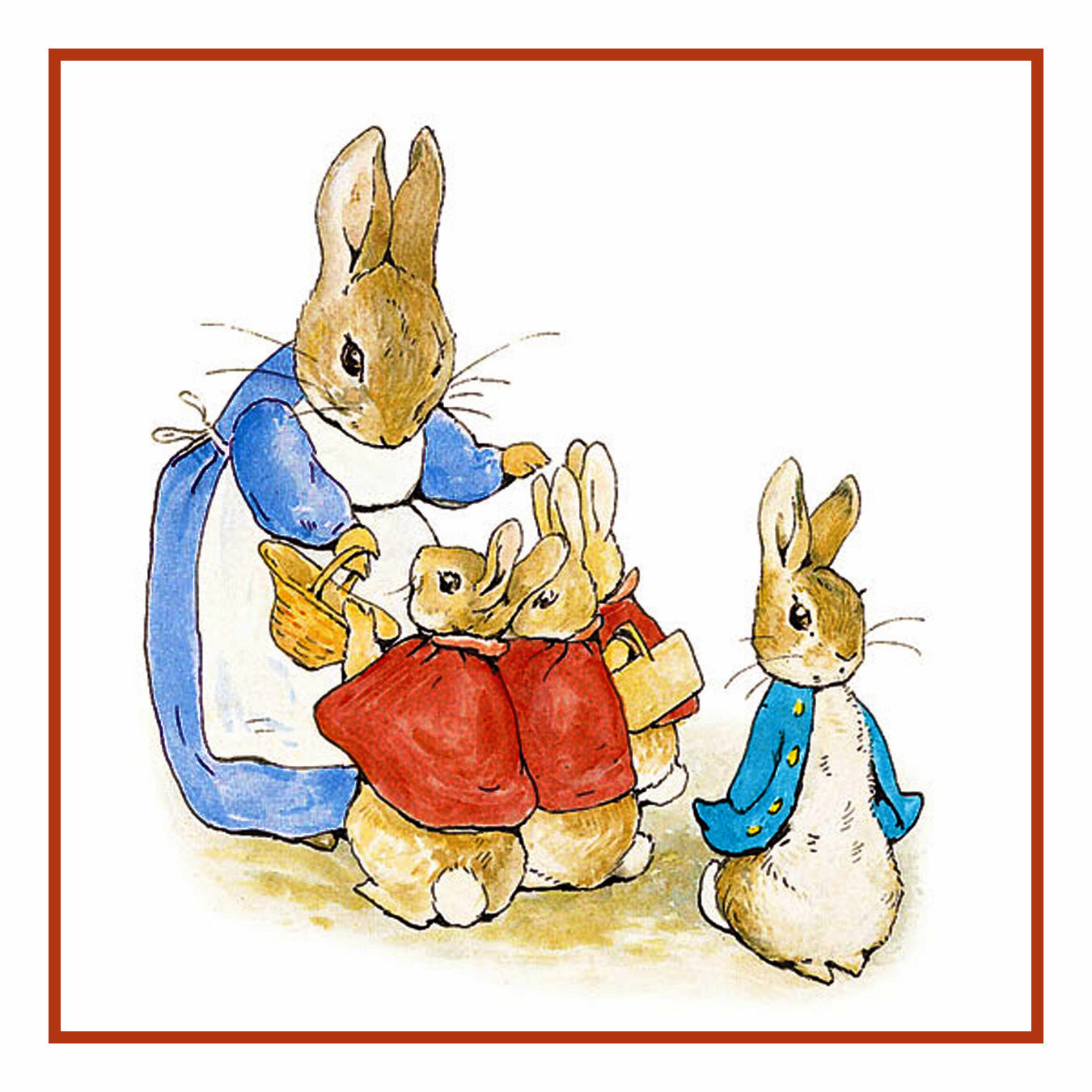 Beatrix Potter's Peter Rabbit Family Walk Counted Cross Stitch Chart ...