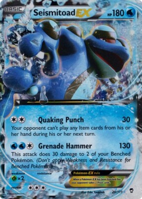 Seismitoad EX 20/111 Ultra Rare XY - Furious Fists | eBay