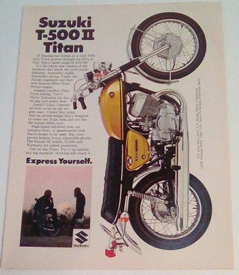Suzuki T-500 Titan VINTAGE magazine print ad | eBay