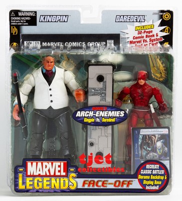 Toy Biz Marvel Legends Face-Off Kingpin vs masked Daredevil 2006 New | eBay