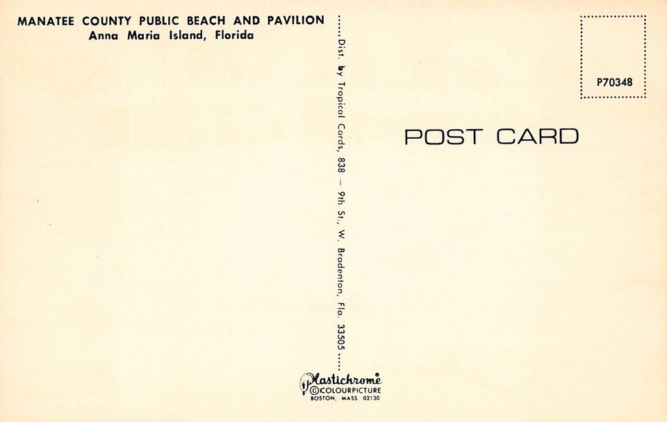 Anna Maria Island FL Florida Beach Bathing Beauty Pavilion 50s Vtg ...