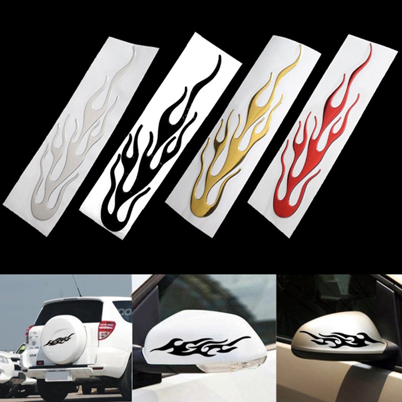 3D Flame Fire Reflective Sticker Motorcycle Vinyl Decal Stickers Car ...