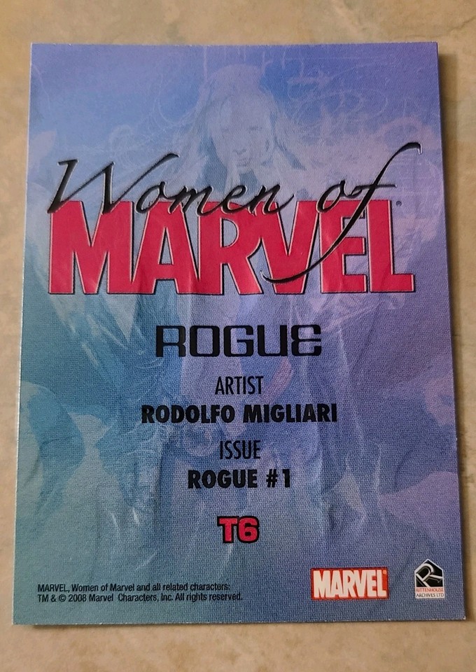 2008 Rittenhouse Women of Marvel – Embossed Chase Cards ROGUE T6 | eBay