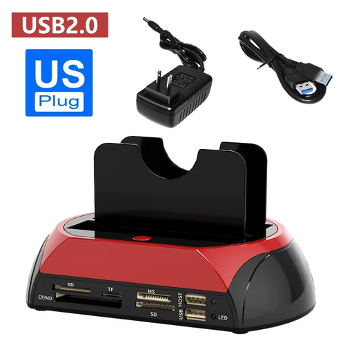 Dual Slots USB3.0 to 2.5/3.5 Inch SATA SSD HDD Docking Station with HUB ...