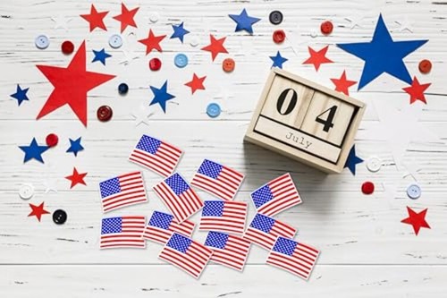 American Flag 1 Roll (250 Stickers) Large American Rectangle Flag ...