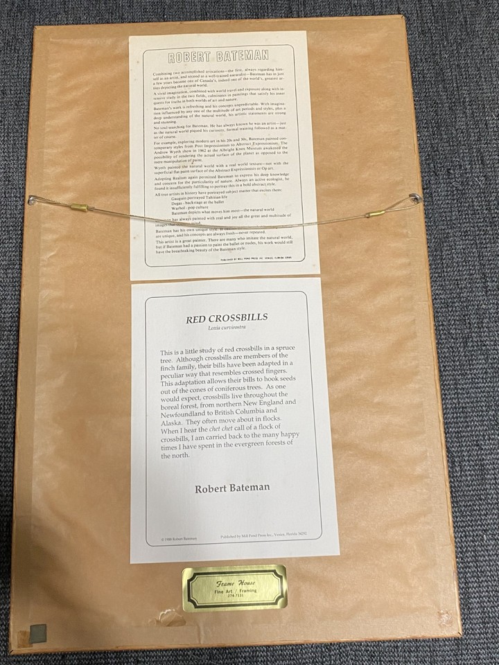 Red Crossbills, Robert Bateman, Limited edition print (1986) - Framed ...