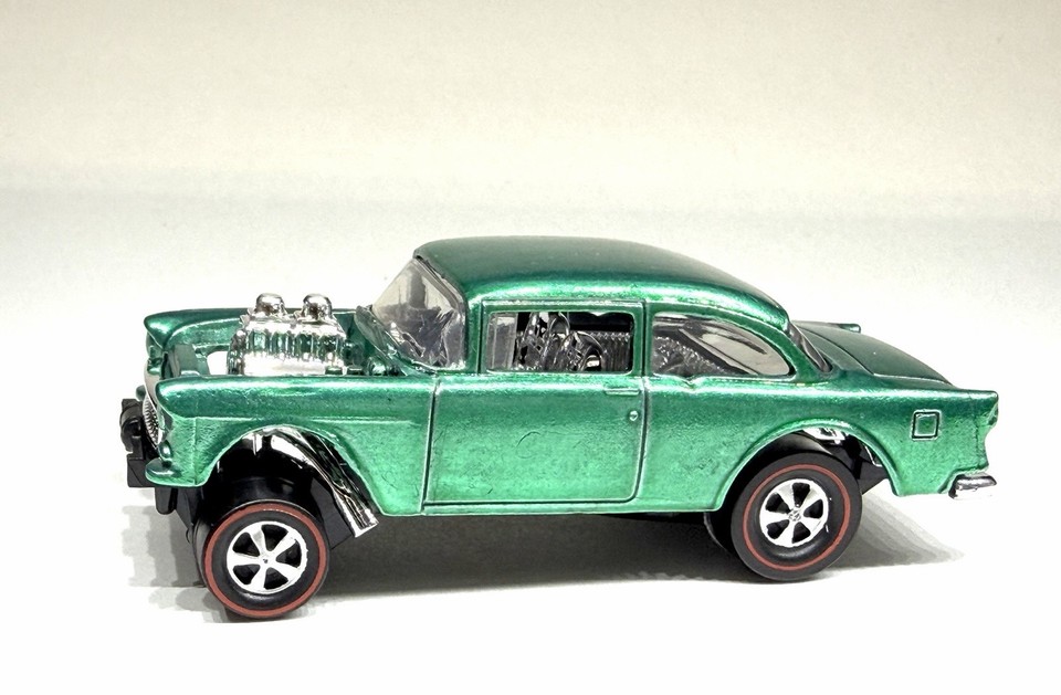 Hot Wheels CUSTOM MADE REDLINE SPECTRAFLAME Green '55 Chevy Belair ...