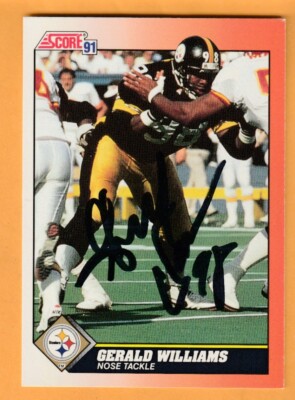 Gerald Williams Pittsburgh Steelers AUTO Signed 1991 Score Auburn ...