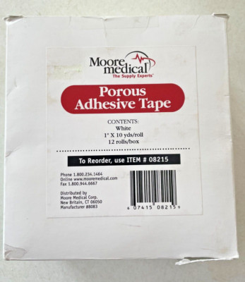 Moore Medical White Porous Adhesive Tape 12 Rolls 1"x10 yards NEW | eBay