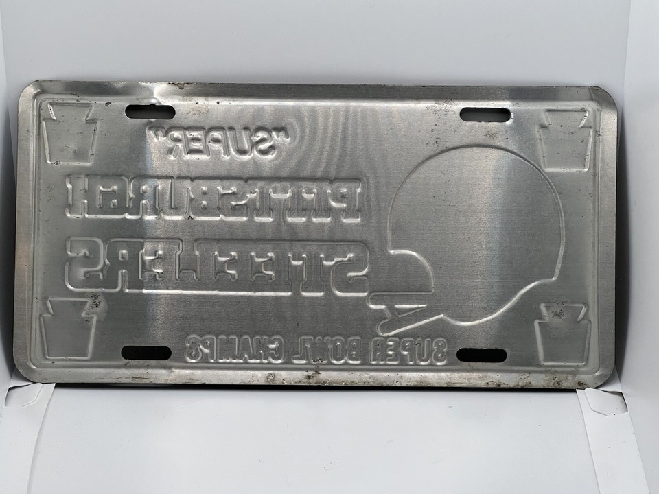 Vtg Super Pittsburgh Steelers Super Bowl Champs 74 75 78 79 Metal ...