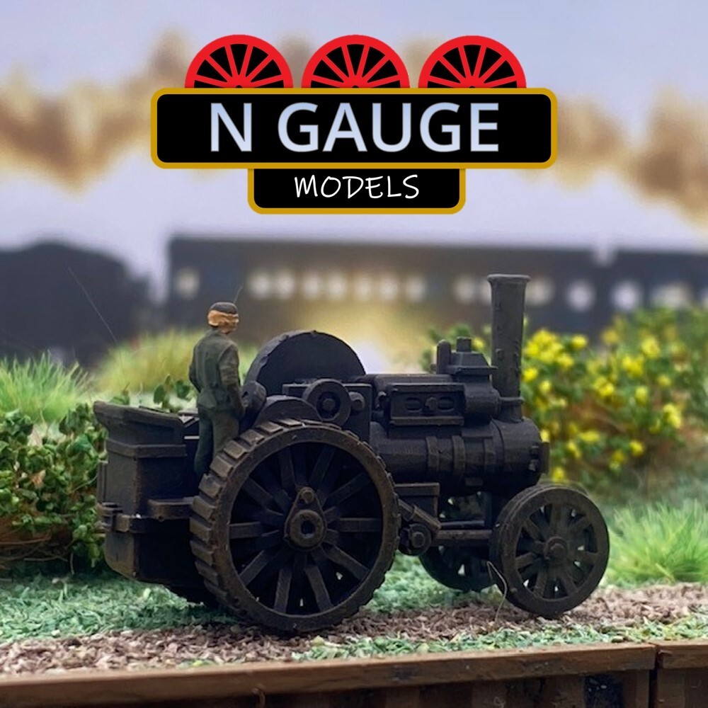 PAINTED -N Gauge Scale 1:148 Traction Engine & Figure! (Road Steam ...