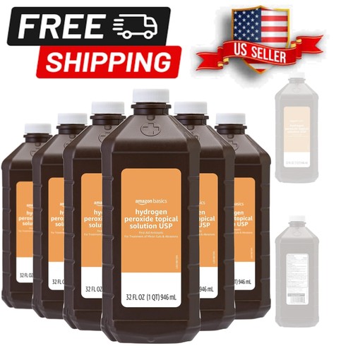 Hydrogen Peroxide Topical Solution 32 Fl Oz - Antiseptic & Latex-Free ...