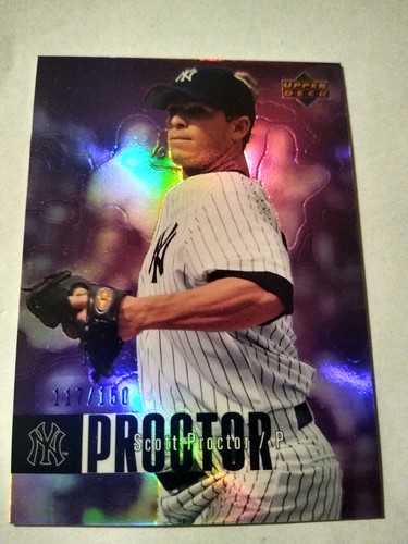 2006 SCOTT PROCTOR UPPER DECK F/X PURPLE BASEBALL CARD /150 NY YANKEES ...