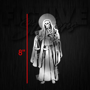 Santa Muerte / Holy Death 8" Decal SILVER | eBay