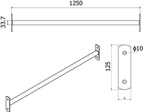 Powder Coated Metal Monkey Bars Ladder Rungs Pull UP 600mm 900 mm 1250 ...