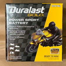 Duralast Gold AZX4L Power Sport Battery AGM Technology for sale online ...