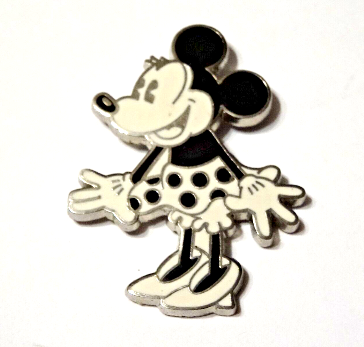 MINNIE MOUSE IN BLACK & WHITE POKA DOT DRESS ~ WALT DISNEY PIN | eBay