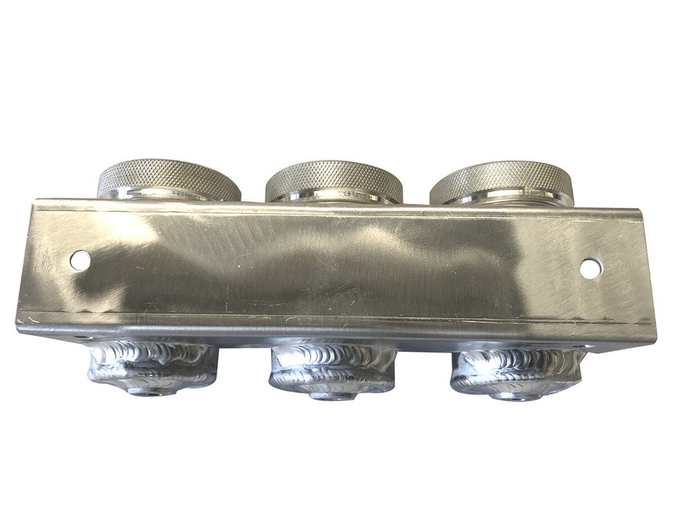 AN-4 (4AN 7/16" x 20) Triple Aluminum Brake Clutch Fluid Reservoir Pot ...