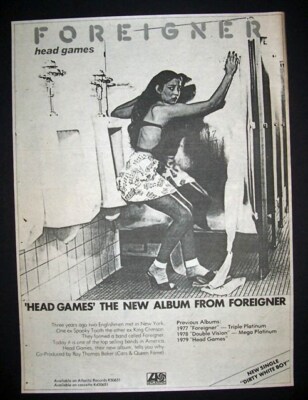Foreigner Head Games 1979 Poster Type Ad, Promo Advert | eBay