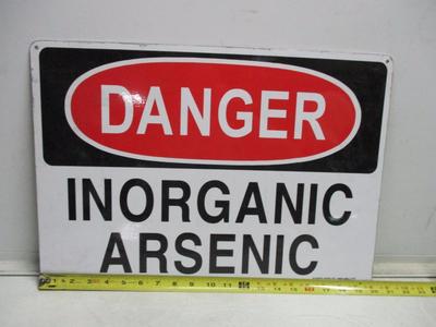 29-36011 "DANGER ARSENIC" Metal Sign 20"W x 14"L | eBay