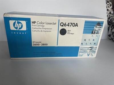 Genuine Q6470A HP Black Laser Toner Cartridge 3600, 3800 New Sealed #2 ...