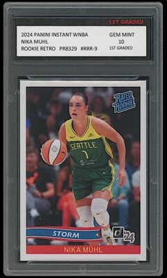 Nika Muhl 2024 Panini Instant WNBA 1st Graded 10 Retro Rated Rookie ...