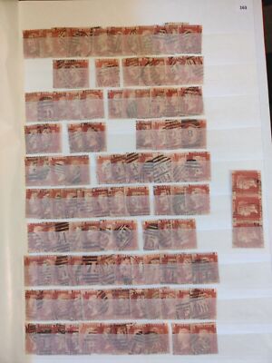 Penny Red Plate 163 Reconstruction SG43 44 GB QV Victorian Postage ...