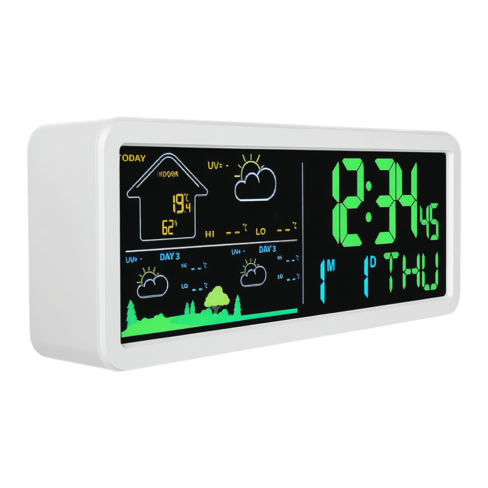 3-Day Weather Forecast Electronic Clock with Large Display for Home ...