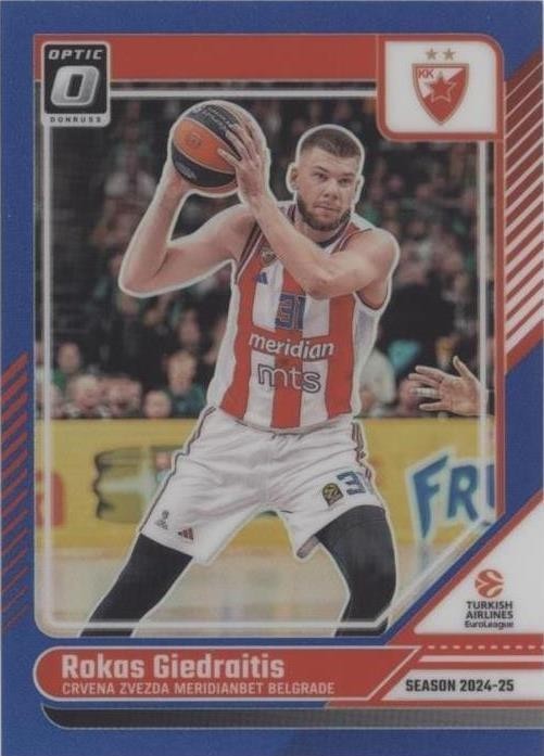 2024-25 Panini Donruss Euroleague - Rokas Giedraitis #80 Optic Blue ...