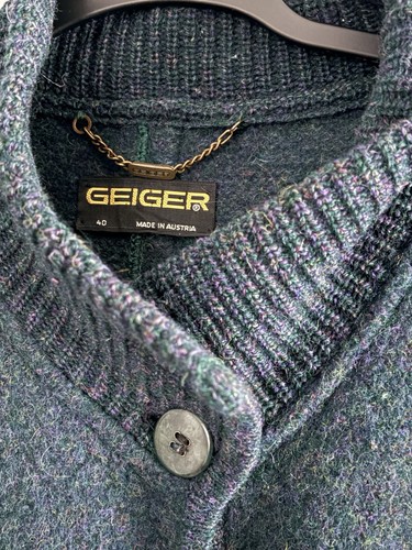 Geiger Austria Wool House Coat Cardigan Size 40 Thick Full Length Long ...