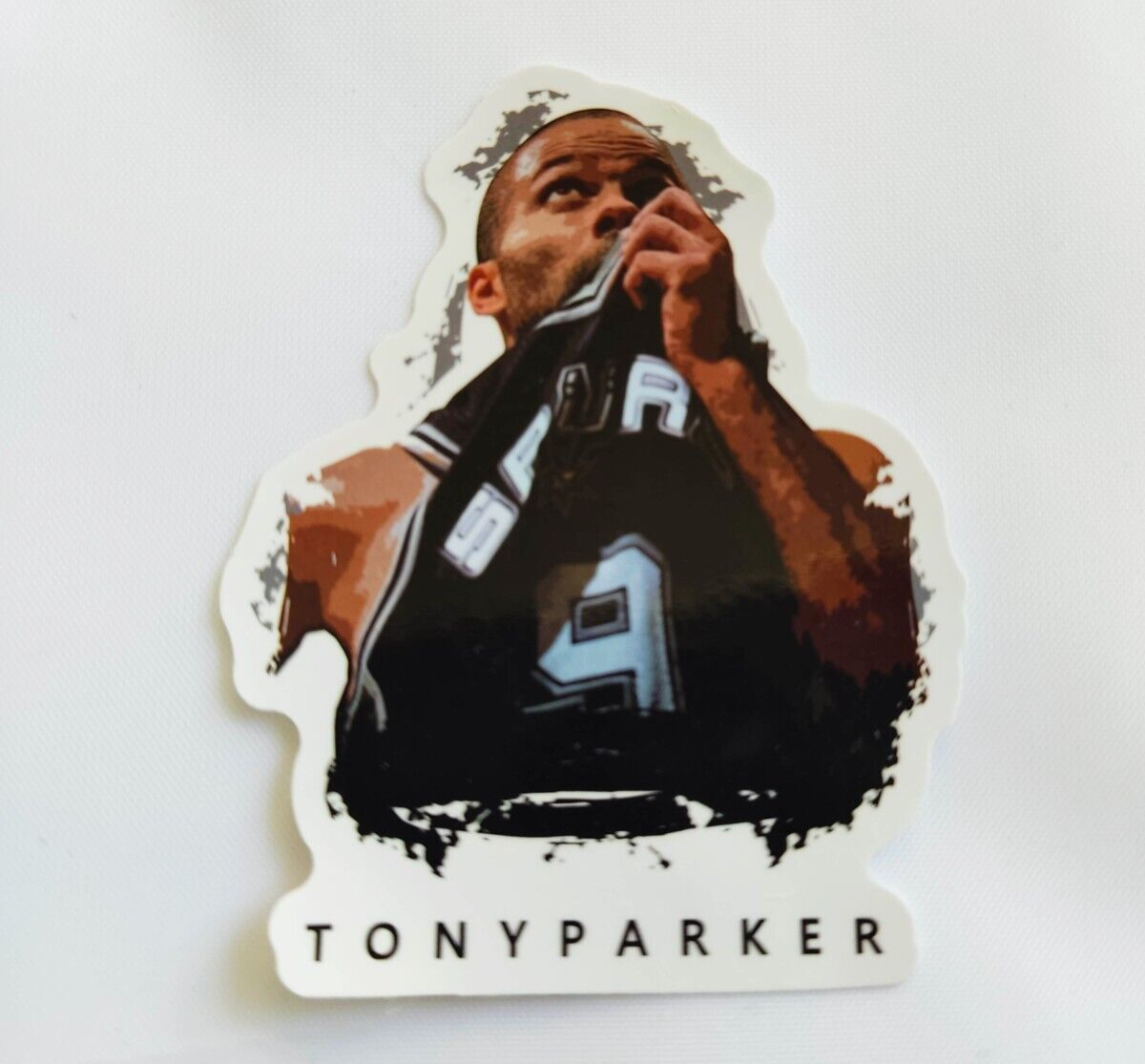 Tony Parker Spurs Waterproof Glossy Vinyl Logo Decal Sticker 2.5"x1.75 ...