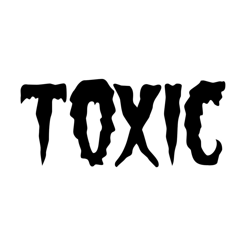 Toxic Sticker - 2 Pack of Toxic Decals - Choose Color Size | eBay