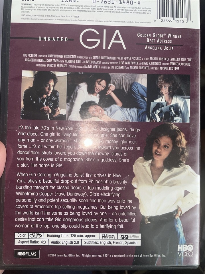 Gia (Unrated) (DVD, 1998) 26359154027| eBay