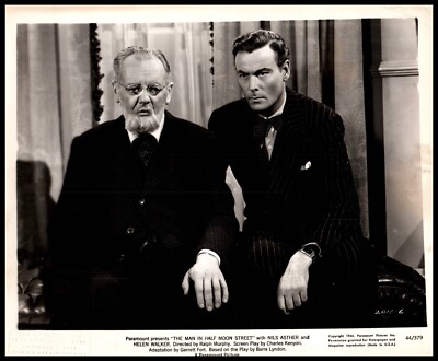 NILS ASTHER + EDMUND BREON IN THE MAN IN HALF MOON STREET (1944) ORIG ...