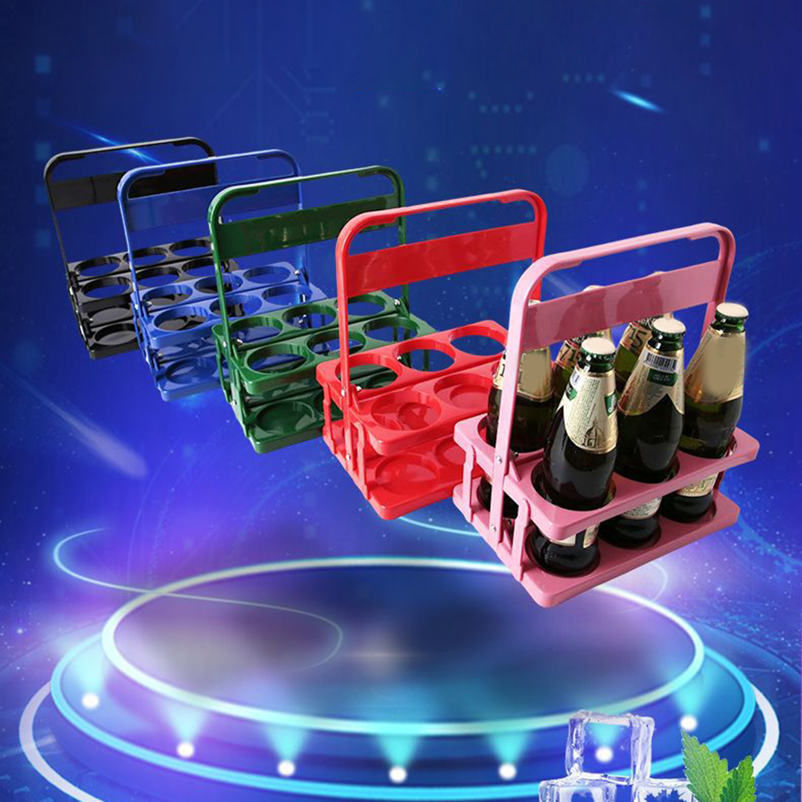 Beer Bottle Carrier Reusable Space-saving Portable Ktv Handheld Beer ...