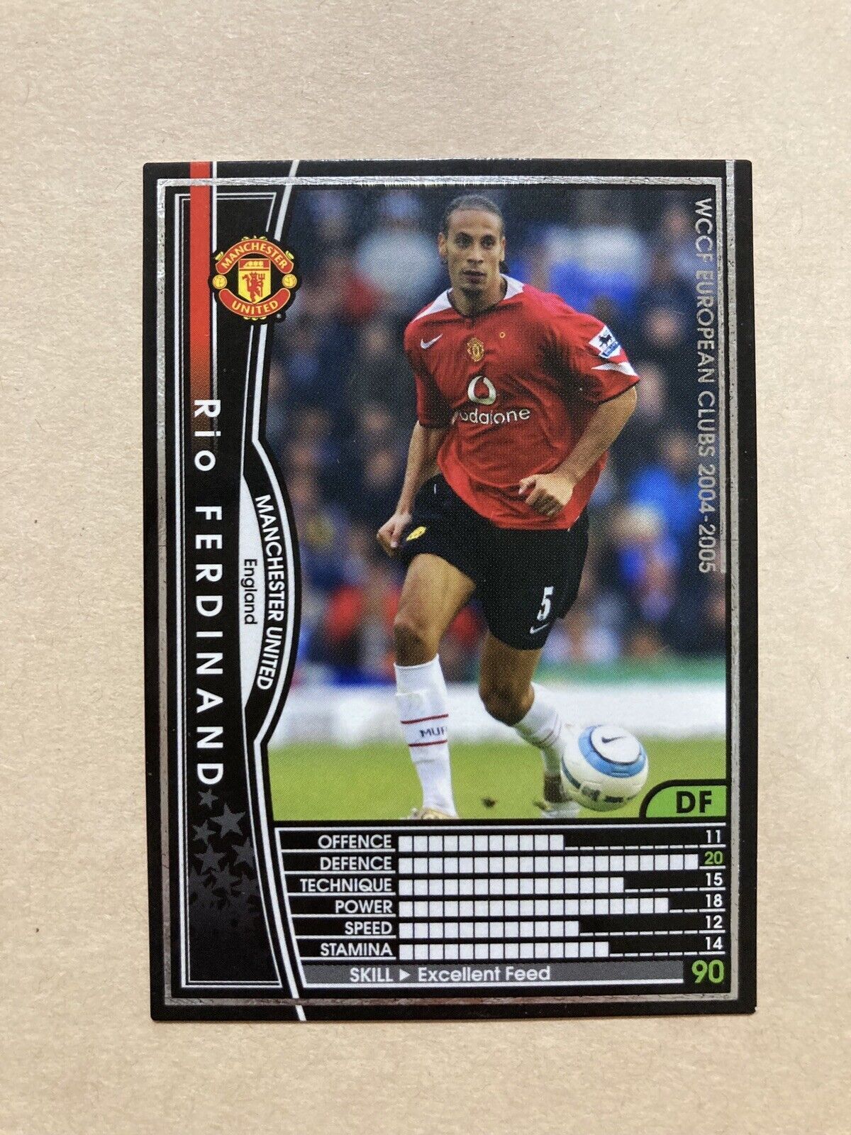 Rio Ferdinand 2004–2005 04–05 Panini WCCF Fußballkarte, selten ...