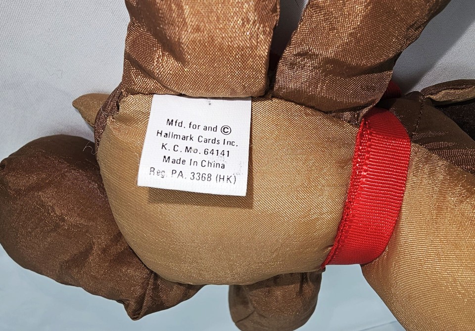 Vtg Hallmark Plush Rodney the Reindeer Nylon Parachute Small Stuffed ...